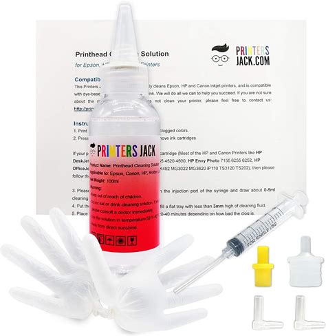 Kit de limpeza de cabeçote de impressão de impressoras a jato de tinta para impressoras líquidas