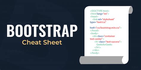 Bootstrap Cheat Sheet A Basic Guide To Bootstrap Geeksforgeeks
