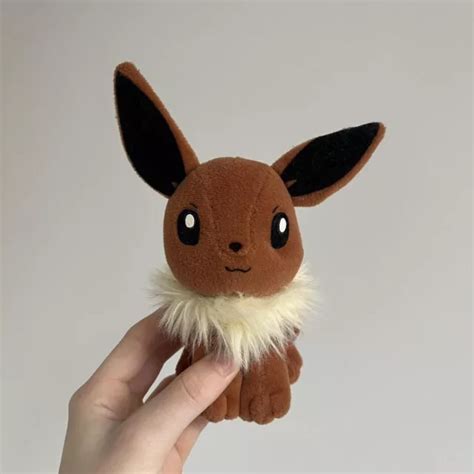 Vintage PokÉmon Eevee Plush 1998 Nintendo Hasbro Beanie Bag Anime Toy