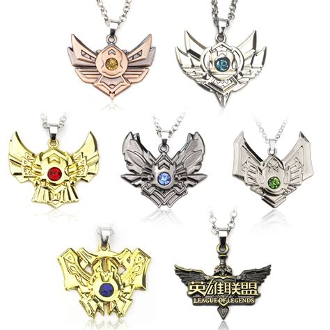 Hot Game Lol Necklace League 7 Rank Pendant Fashion Legends Hero