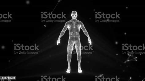 화합물 3 차원 일러스트 레이 션의 구름에서 인간의 홀로그램 건강관리와 의술에 대한 스톡 사진 및 기타 이미지 건강관리와