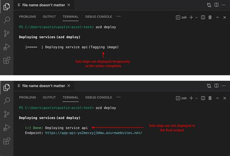 Issue Azd Deploy No Longer Reports Deployment Sub Status Issue