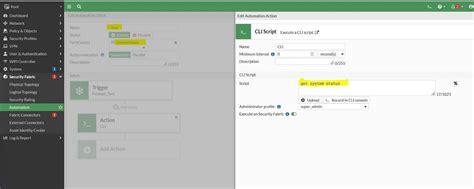 how to configure automation stitch for downstream fortigate and confirm