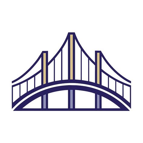 Premium Vector A Bridge Spanning Across A Body Of Water Connecting