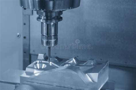 The Cnc Milling Machine Cutting Injection Sample Part By Solid Ball End