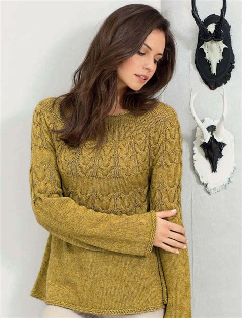 Пуловер с «косами и круглой кокеткой Delava Модные стили Модели Пуловер