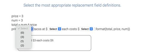 Solved Select The Most Appropriate Replacement Field Chegg Com