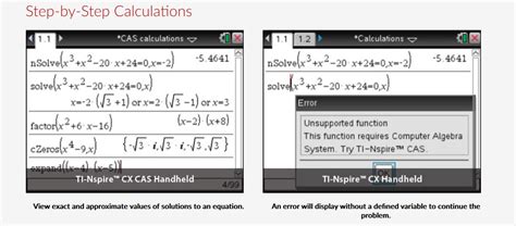 Ti Nspire™ Cx Cas Handheld With Ti Nspire™ Cx Handheld
