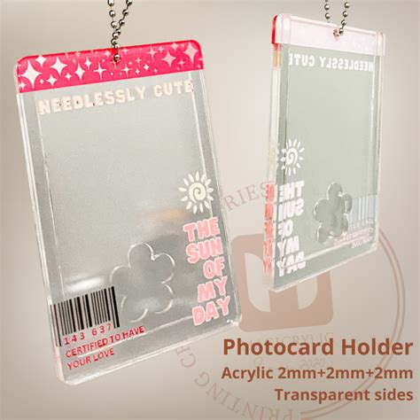 Jual Clear Photocard Holder PC Holder Sisi Transparan Jasa Print