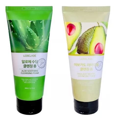 Jabon Espuma Limpiadora Facial Coreana Aguacate And Aloe 4pz Meses