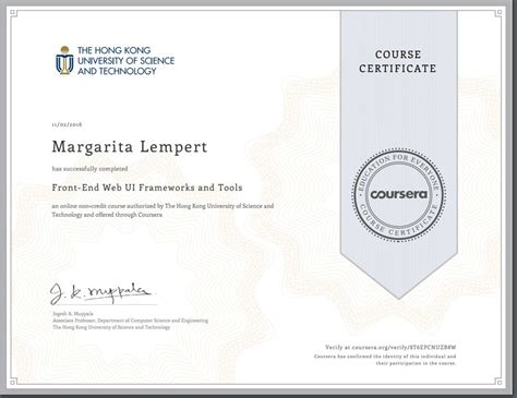Front End Web Ui Frameworks And Tools Certificate
