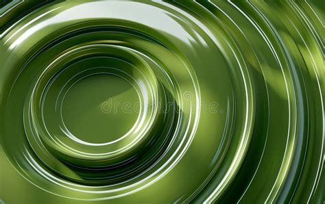 Green Abstract Liquid Pattern With Circular Ripples Stock Image Image