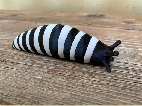 Zebra Slug 3d Printed Articulated Slug Etsy
