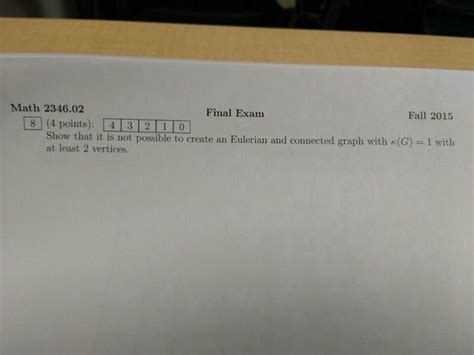 Solved Show That It Is Not Possible To Create An Eulerian