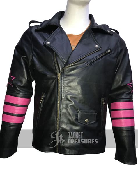 Bret Hitman Hart Black Leather Jacket
