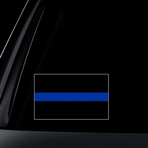 Set Of 2 Thin Blue Line Car Decal Sticker Automotive