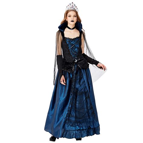 Elegant Adult Vampiress Queen Halloween Cosplay Costume N17739