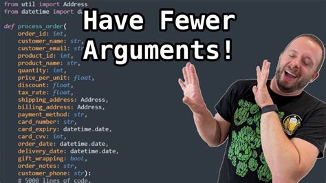 improving readability through fewer arguments youtube