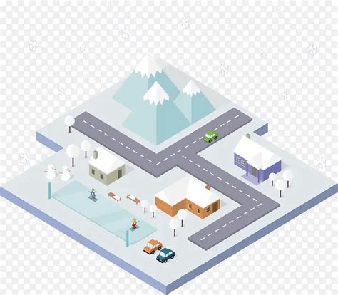 下雪的小镇PNG图片素材下载 图片编号7968393 PNG素材网