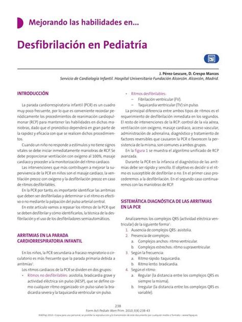 Desfibrilacion En Pediatria Enfermero Isaias Rivas UDocz