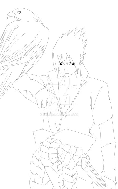 Uchiha Sasuke Lineart By Lxich On Deviantart