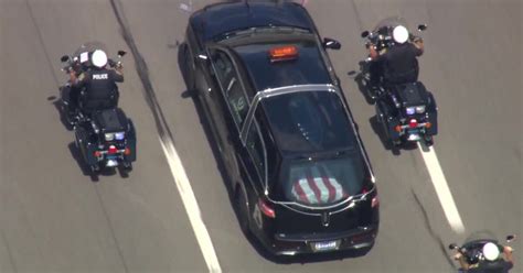 Police Escort Procession For Slain Euclid Officer Jacob Derbin