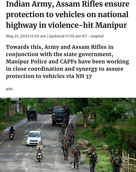 Karthik Reddy On Twitter Assam Rifles Also Took The Lead In Providing