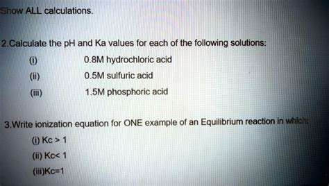 show all calculations2 calculate the ph and ka values… solvedlib