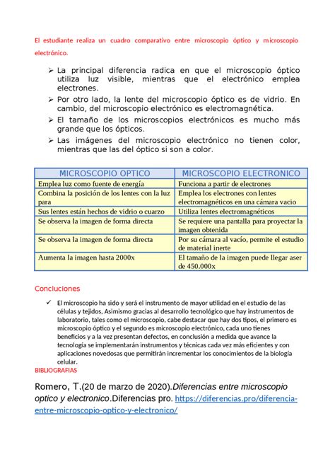 Diferencias Entre Microscopio óptico Y Electrónico Guía Comparativa