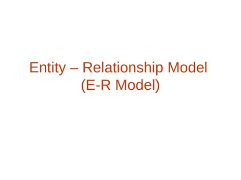 PPT PPT Entity Relationship Model E R Model Sivasnscedbms Weebly Entity
