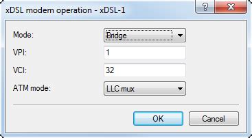 ADSL VDSL Modem Operation Bridge Mode