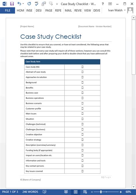 Case Study Templates Ms Word How To Write Tutorial Templates