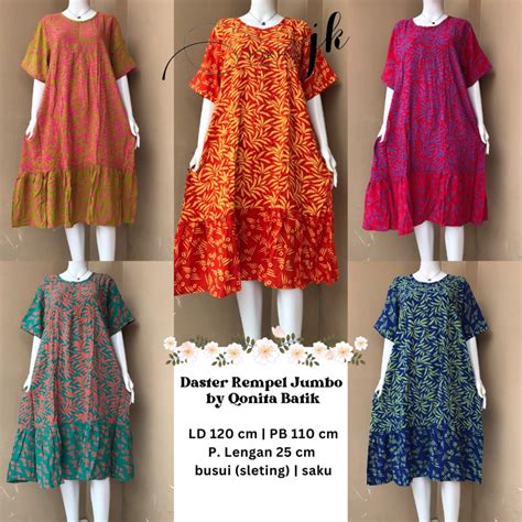 Jual Daster Batik Rempel Jumbo Hls By Qonita Batik Pekalongan Shopee
