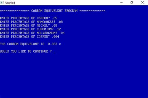 Quickbasic Program For Welding Info Welding Instructors