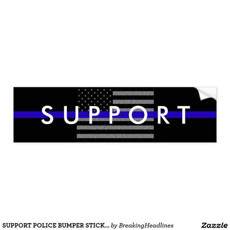 Support Police Bumper Sticker Police Lives Matter Police Life