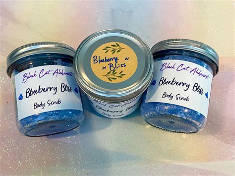 Blueberry Bliss Body Scrub Exfoliante Corporal De Sal De Etsy