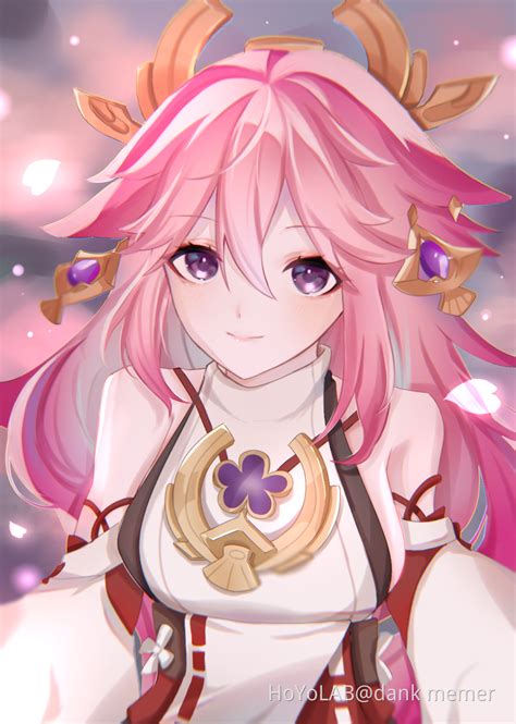 Yae Miko Fan Art Genshin Impact Hoyolab
