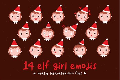 Christmas Elves Emojis By Side Project