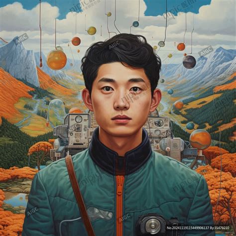 Ai创作图科技男插画 超现实主义画作 写实人物插画 数字肖像插画 科幻题材插画 自拍科幻艺术照 新疆男孩插画 写实人物绘画 数字油画插画设计