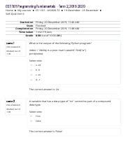 Self-Quiz Unit 65.pdf - CS 1101 Programming Fundamentals - Term 2 2019-2020 Home My courses CS ...