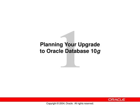 Ppt Planning Your Upgrade To Oracle Database 10 G Powerpoint