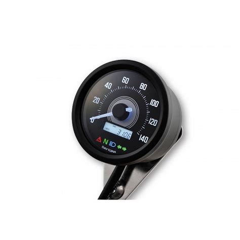 DAYTONA COMPTEUR DE VITESSE VELONA NOIR A LEDS BLANC KMH