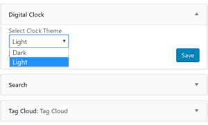 Minimalist Digital Clock Widget For Wordpress WP Missing