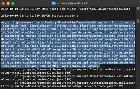 Nacos启动时报错 · Issue 9292 · Alibabanacos · Github
