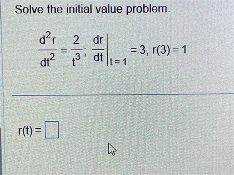 solved solve the initial value
