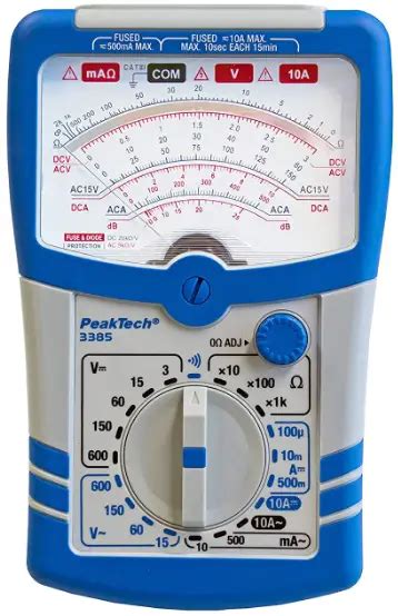 Peaktech 3385 Analog Multimeter User Manual