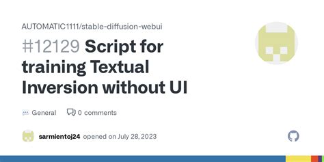 Script For Training Textual Inversion Without UI AUTOMATIC1111 Stable