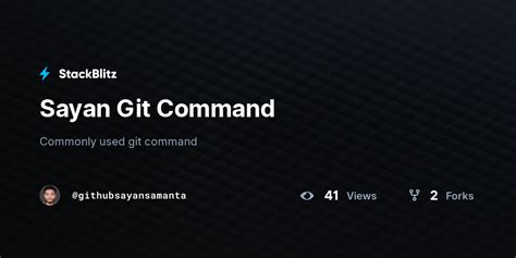 Sayan Git Command Stackblitz