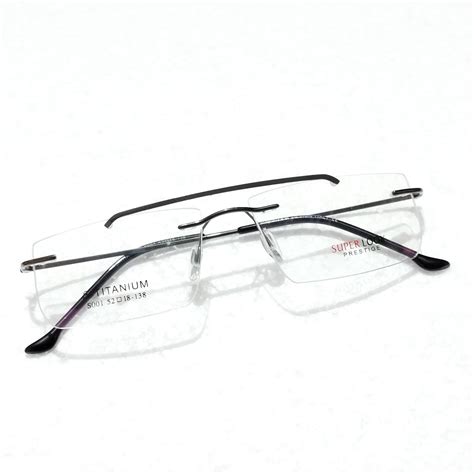 Brown Rectangle Rimless Glasses Frameless Specs Glasses India Online