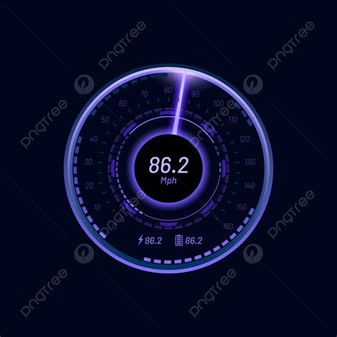 Futuristic Car Speedometer Gauge Dial Indicator Interface Charge Png And Vector With
